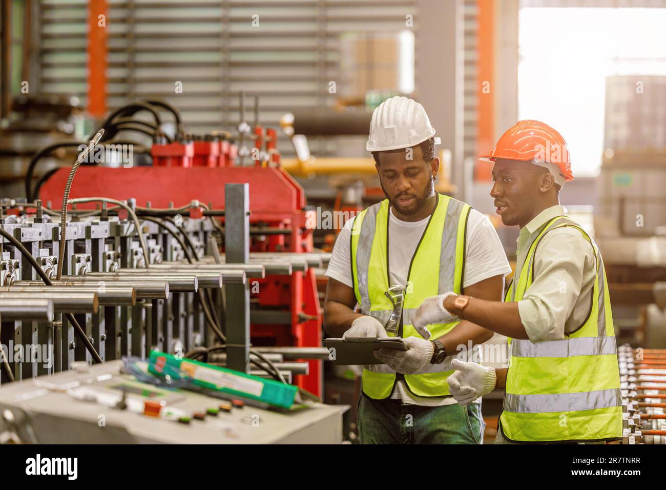 African black people worker working together asist new young employee ...