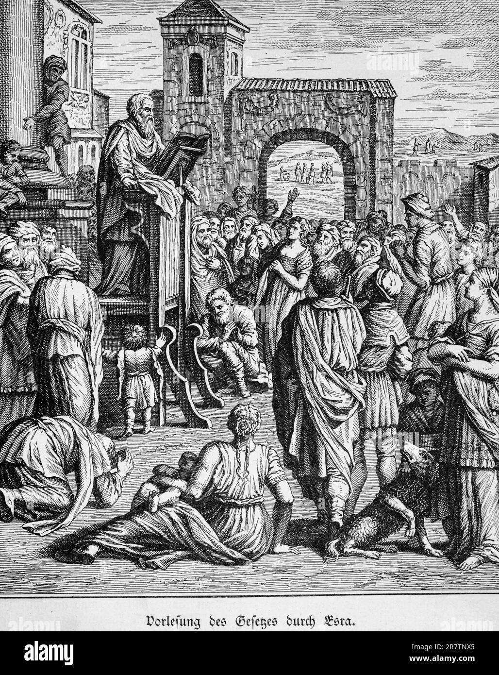 Reading of the Law by Ezra, Nehemiah, Chapter 8, Verses 1-12, Old ... Reading of the Law by Ezra, Nehemiah, Chapter 8, Verses 1-12, Old ...