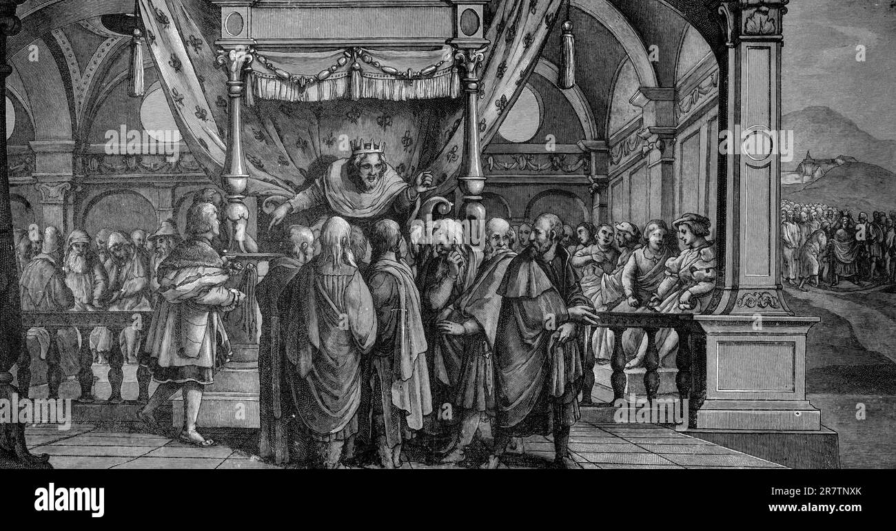 Rehoboam's hard speech to the people, First Book of Kings, Chapter 11 ...