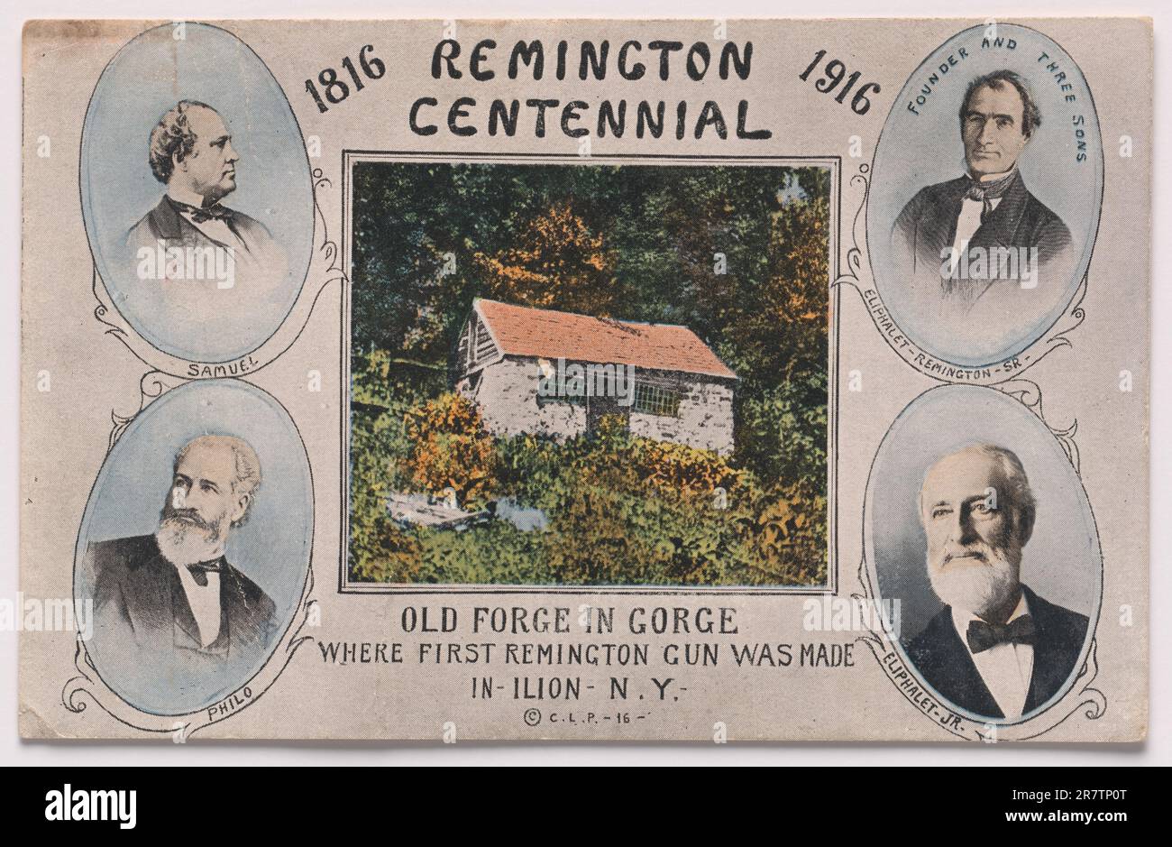 Remington centennial postcard 1916 Stock Photo - Alamy