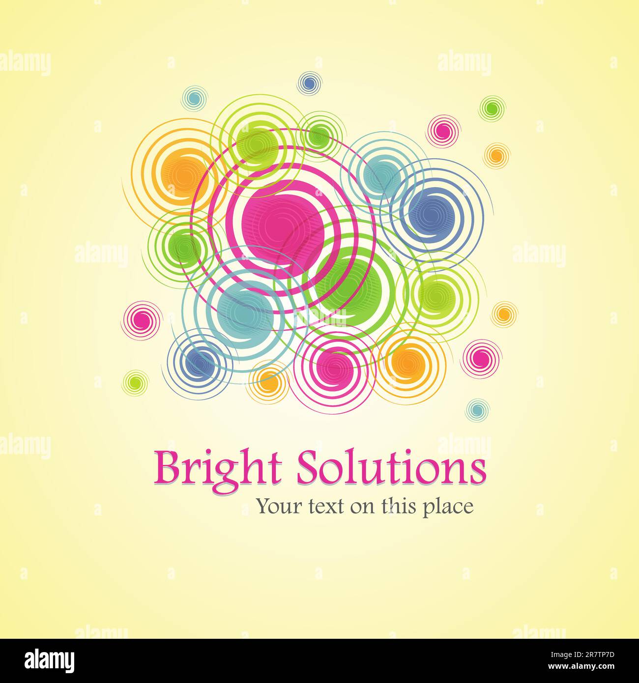 Bright solution (background from color spirals). Vector Illustration ...