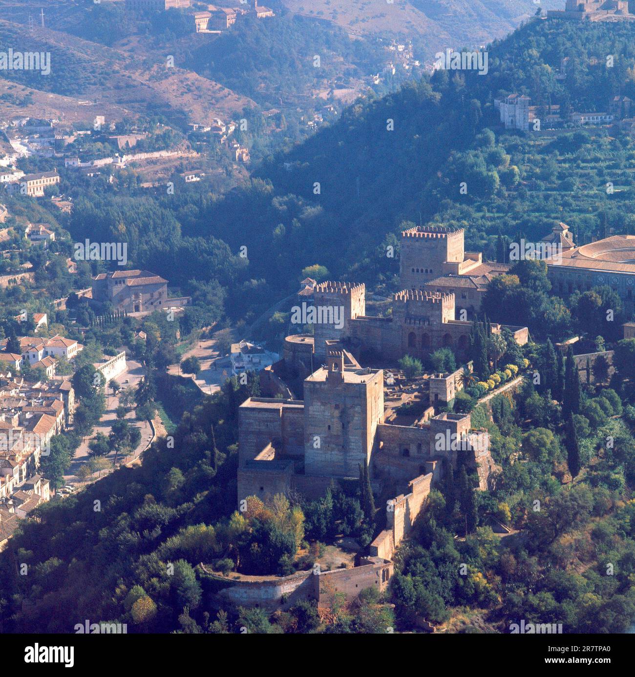 VISTA AEREA DE LA ALHAMBRA. Location: ALHAMBRA. GRANADA. SPAIN Stock ...