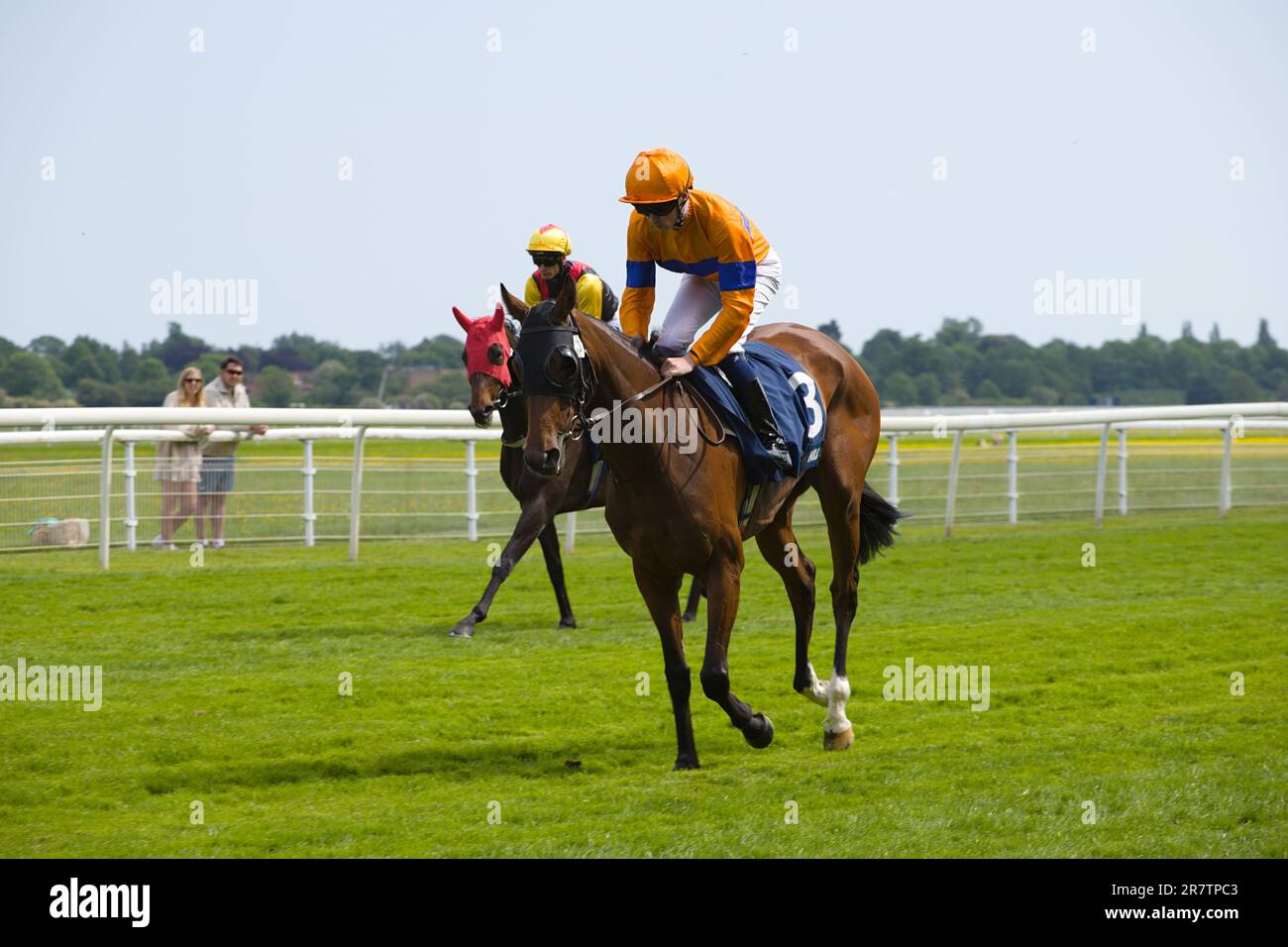 Left to right: Jockeys Paul Mulrennan on Wickywickywheels and Oisin Orr ...