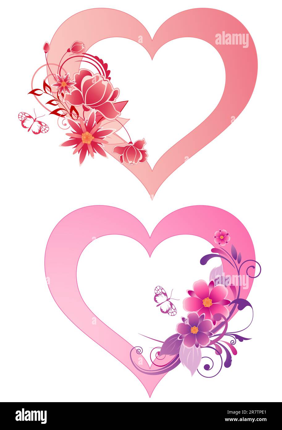 Heart red rose Stock Vector Images - Alamy