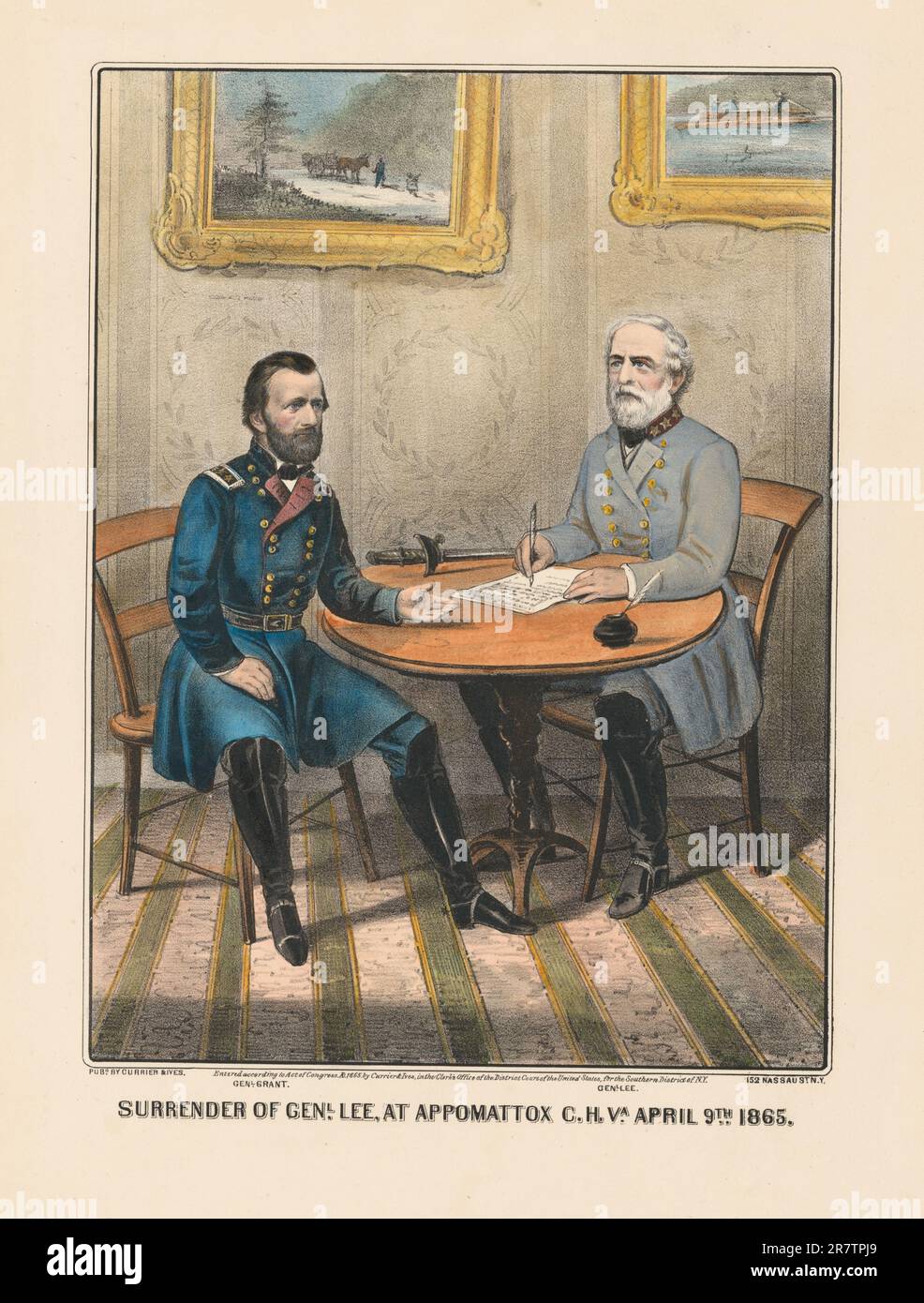 Surrender of General Lee 1865 Stock Photo - Alamy