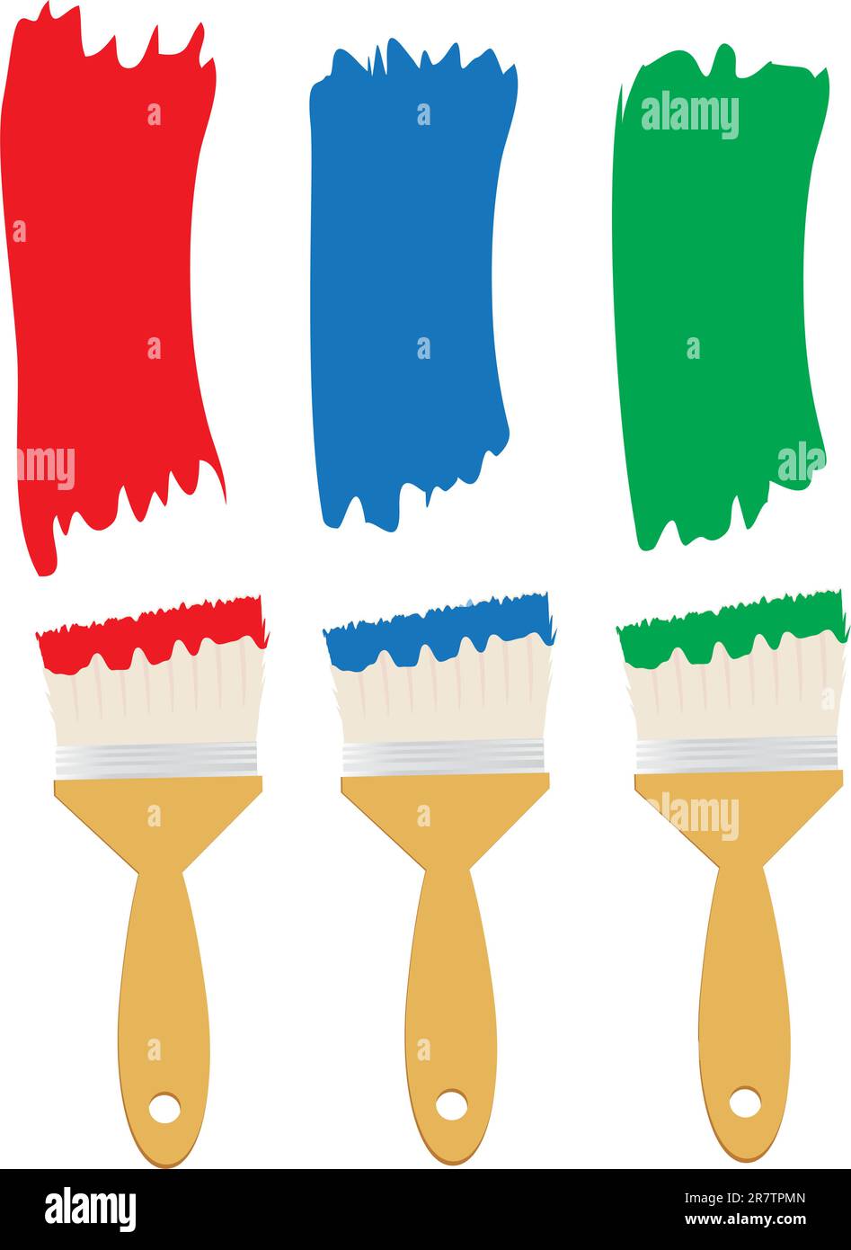 Vector illustration of paint brushes Stock Vector Image & Art - Alamy