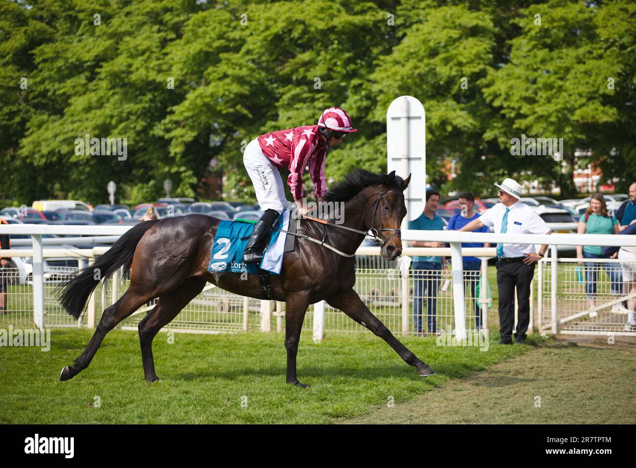 Jockey Rossa Ryan on Verdansk at York Races Stock Photo - Alamy