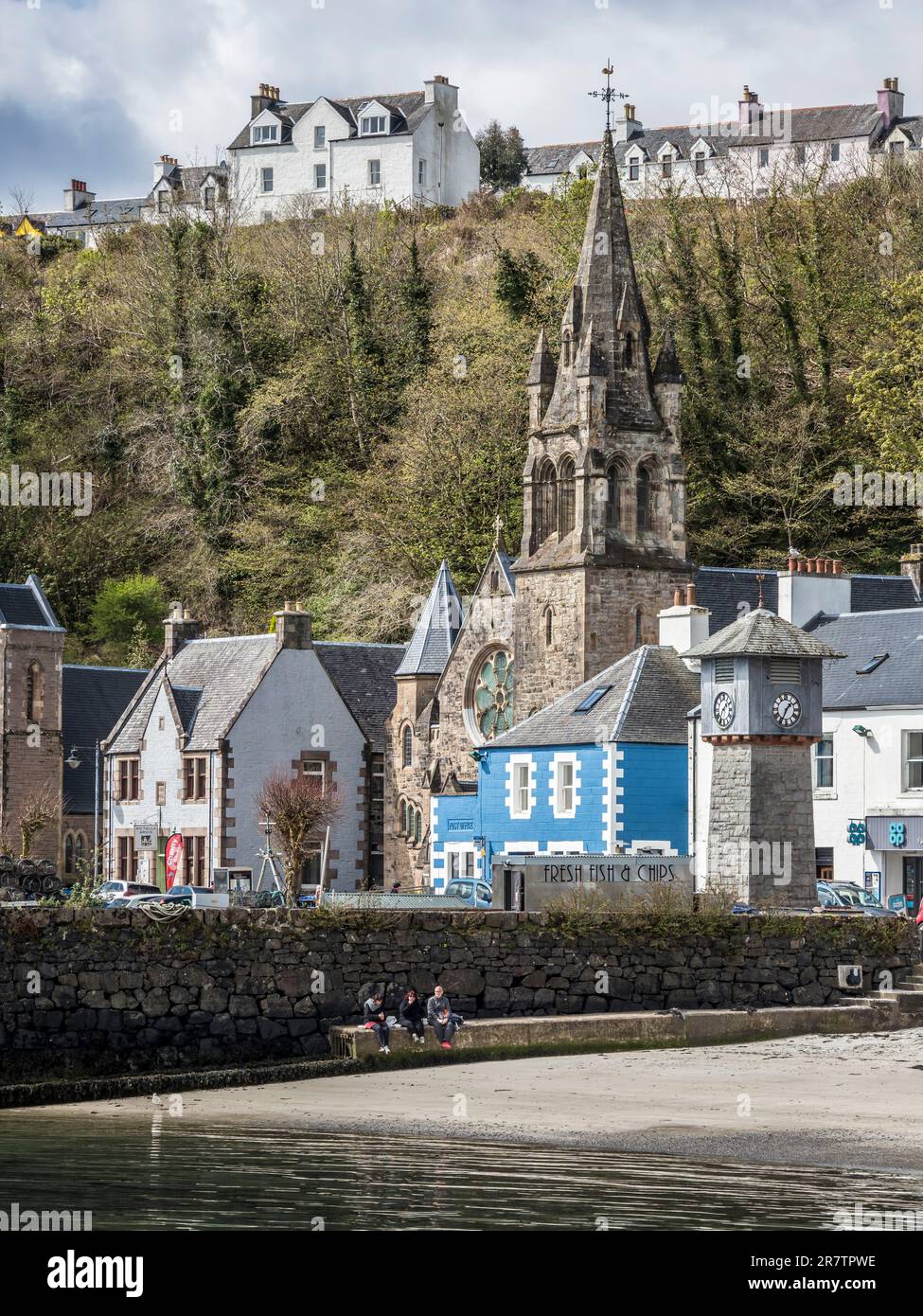 Houses in Tobermory, around the bay, isle of mull, Scotland, UK Stock ...