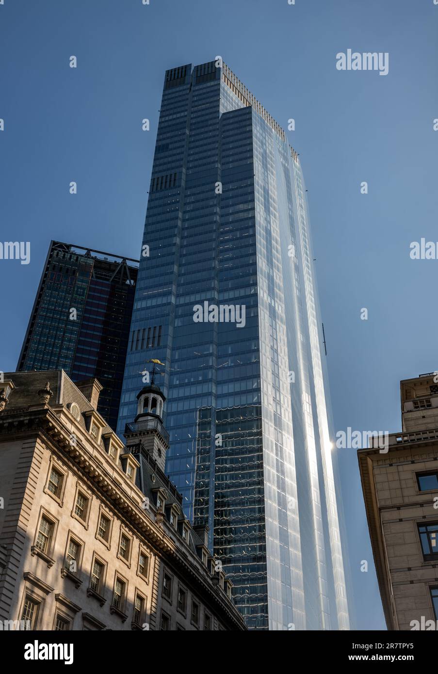 London, UK: 22 Bishopsgate, a skyscraper in the City of London. The ...