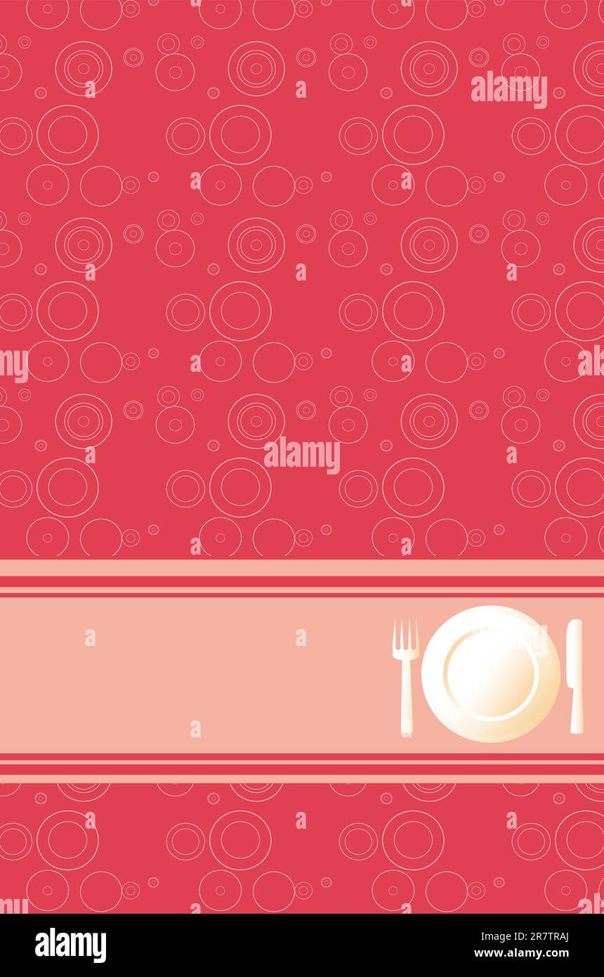 modern red background for cute dinner menu Stock Vector Image & Art - Alamy