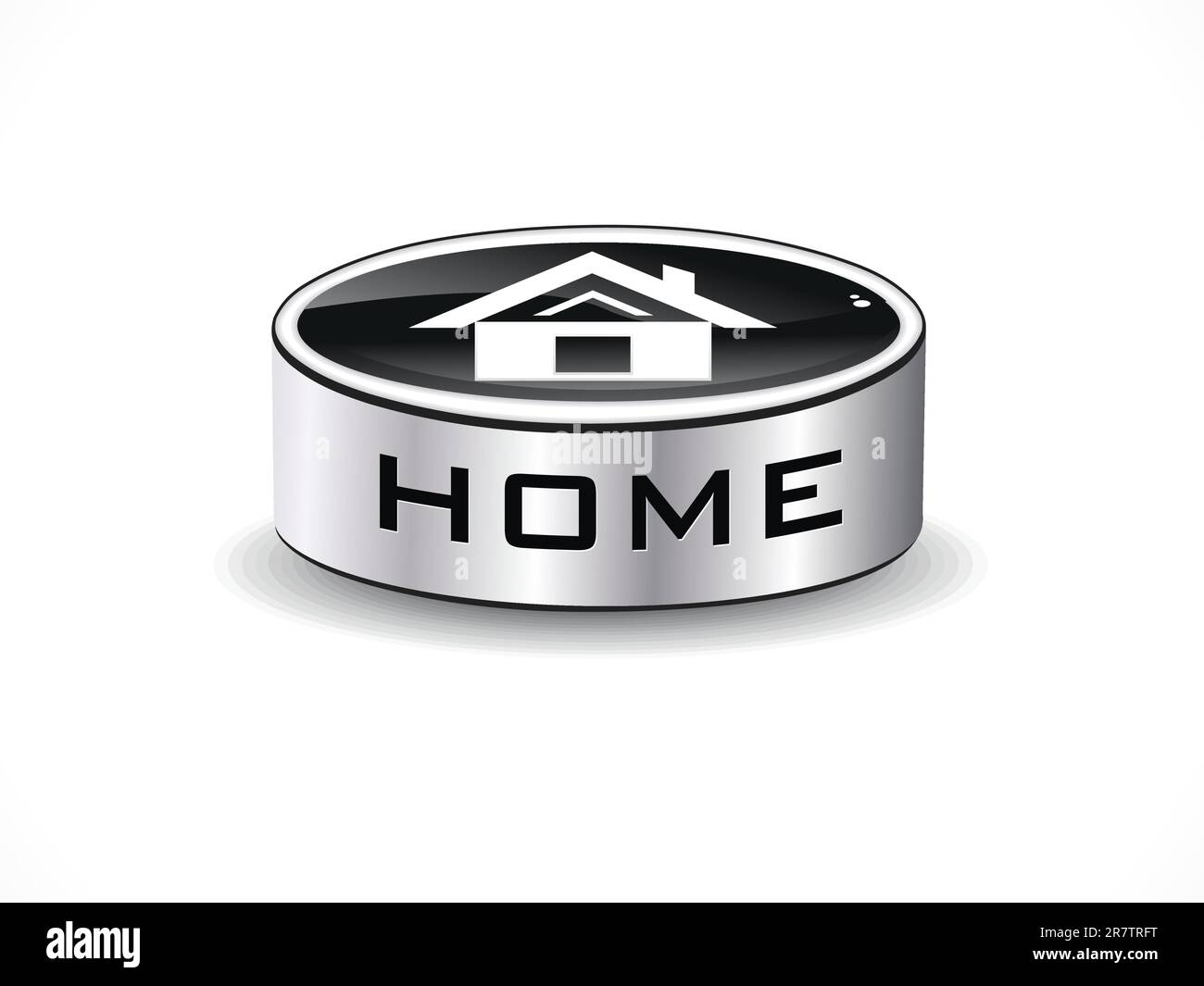 abstract shiny metalic home button vector illustration Stock Vector ...