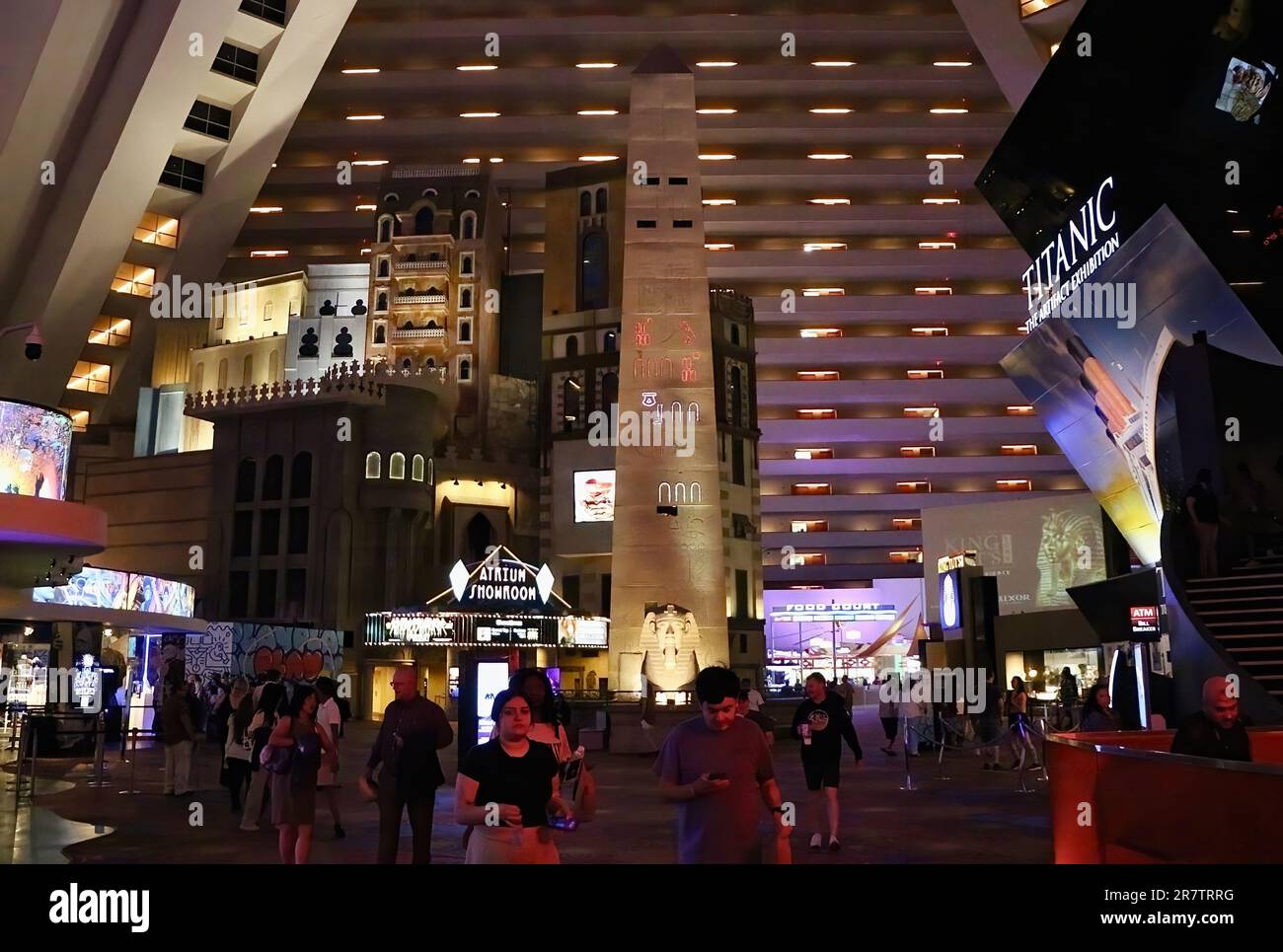 Interior of the Pyramid at the Ancient Egypt themed Luxor Las Vegas ...