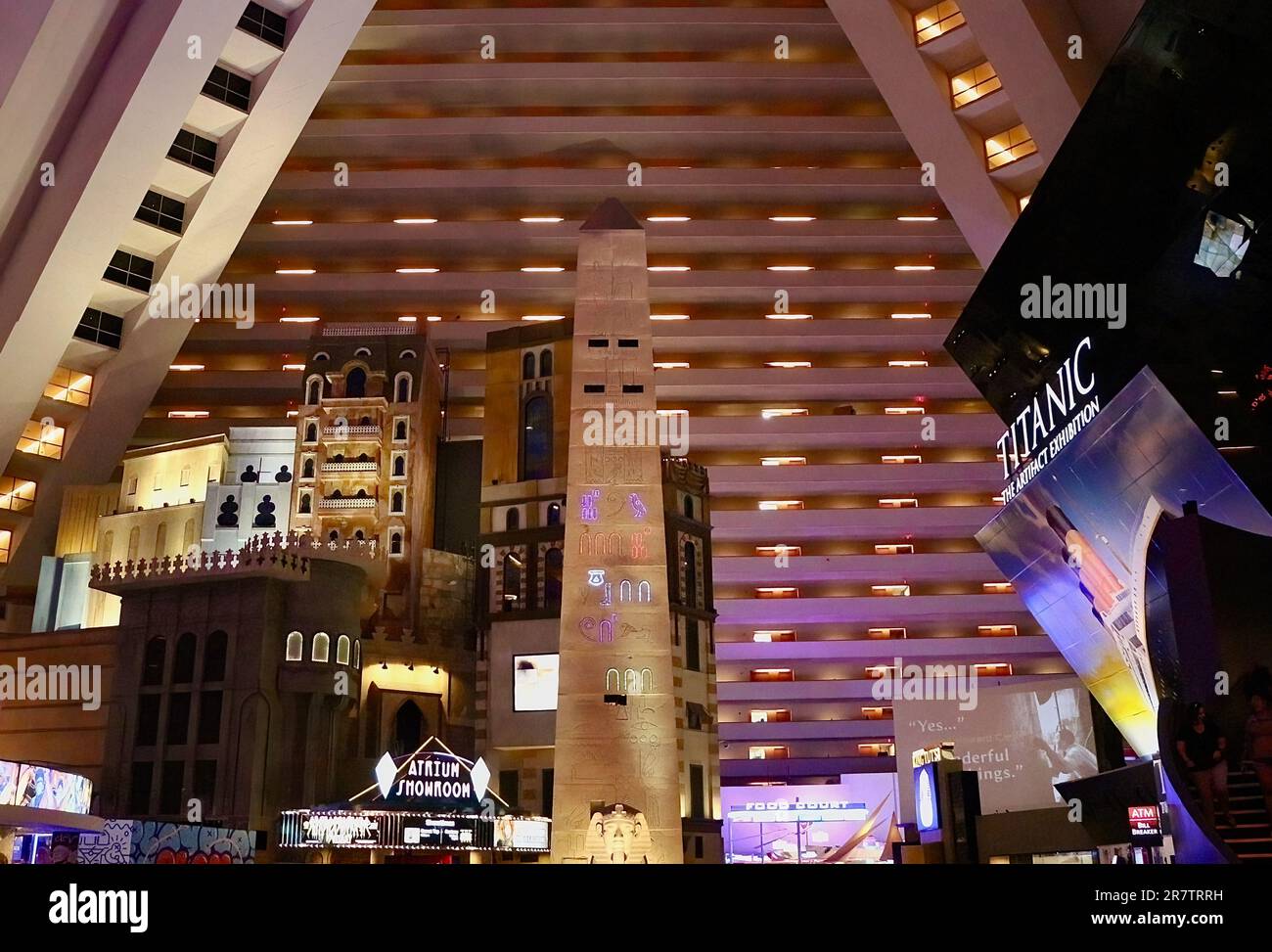 Interior of the Pyramid at the Ancient Egypt themed Luxor Las Vegas casino hotel Las Vegas ...