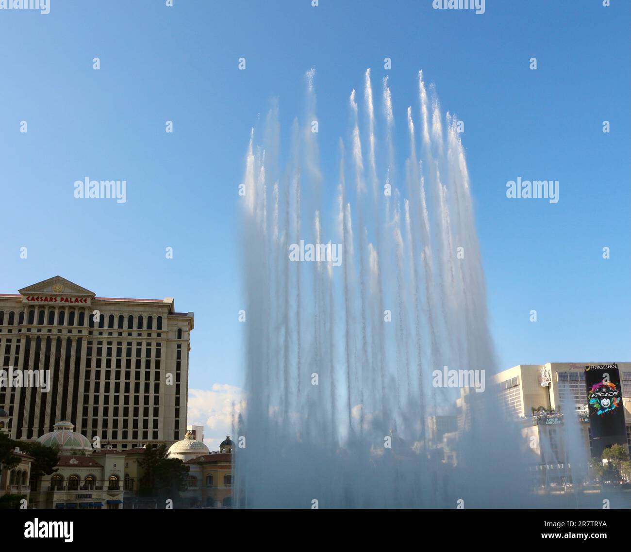 Bellagio hotel and casino resort fountains during a display in ...