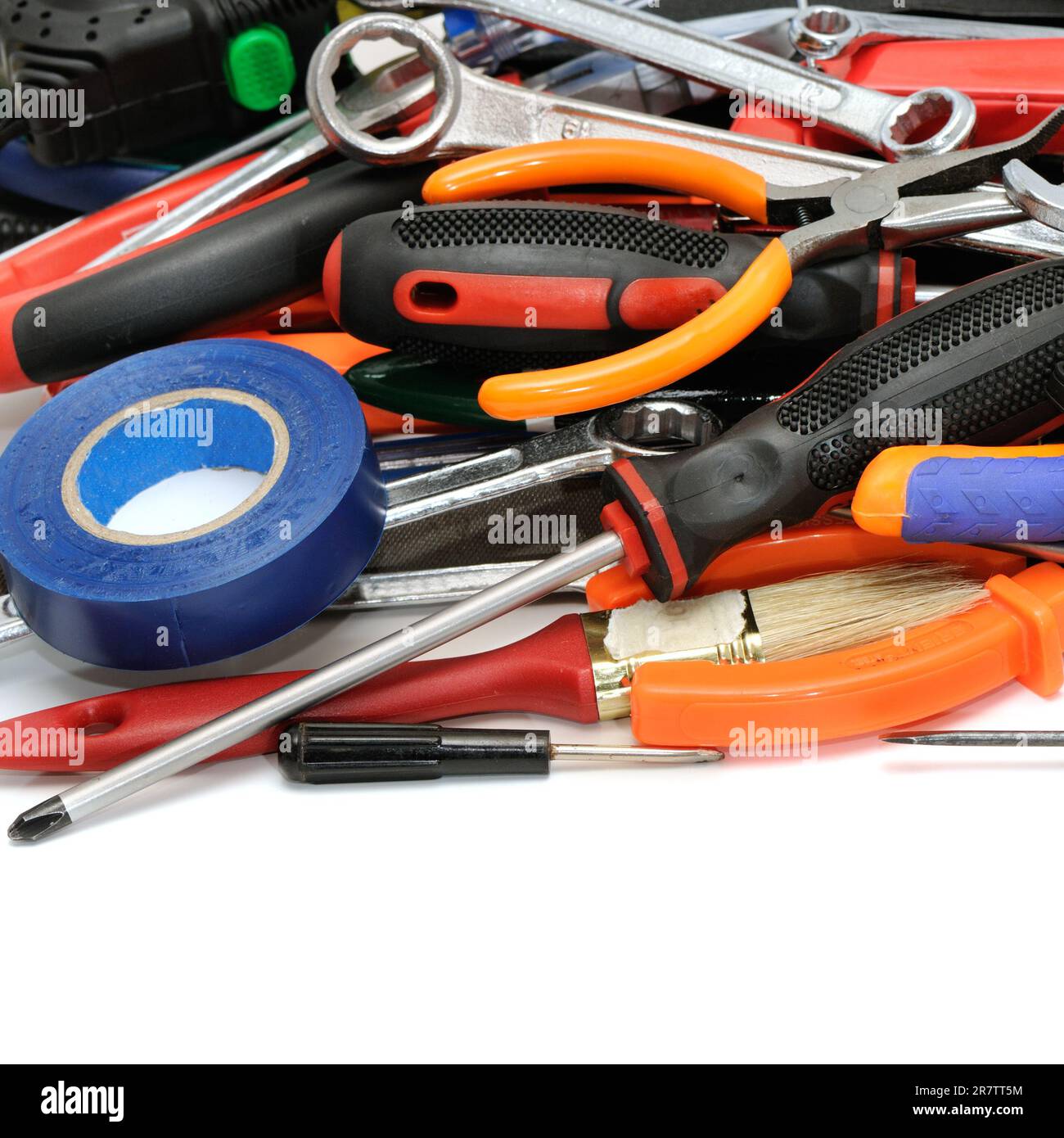 set tools isolated on white background Stock Photo - Alamy