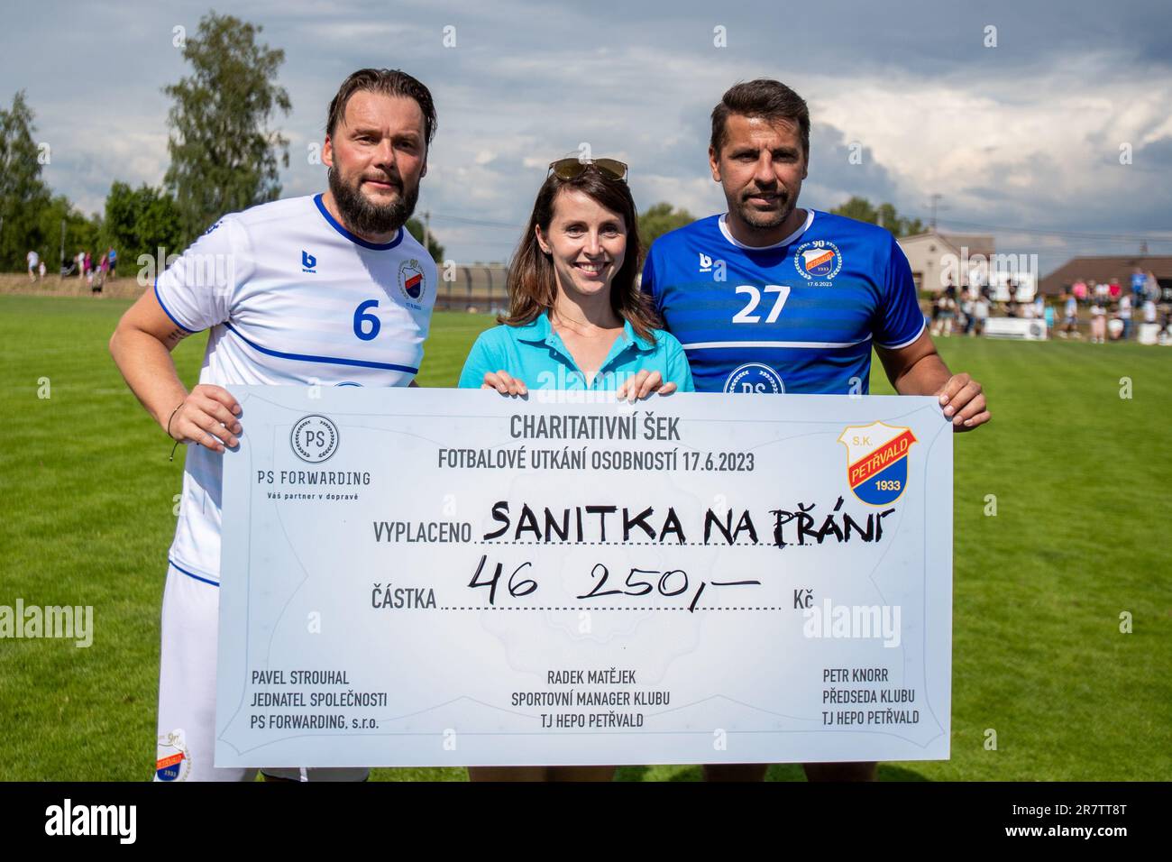 Petrvald, Czech Republic. 17th June, 2023. Czech former soccer players ...