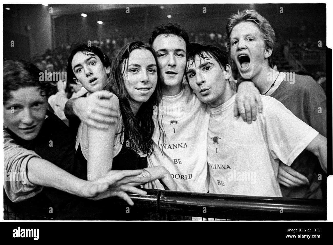 STONE ROSES, CONCERT FANS, 1994: Front row of the crowd as The Stone ...