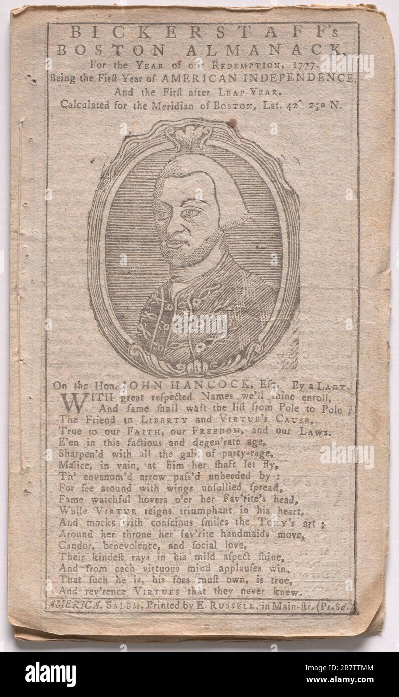 John Hancock 1776 Stock Photo - Alamy