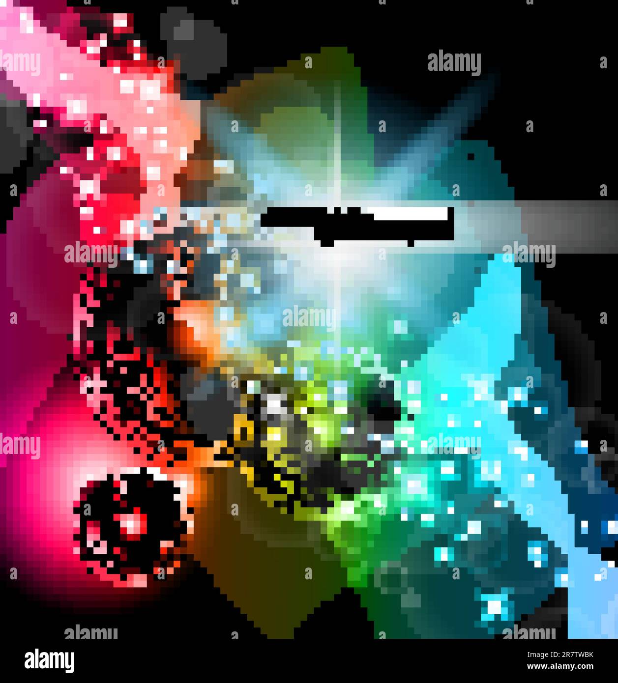 Disco Event Background with and Explosion of colurs! Ready for flyers ...