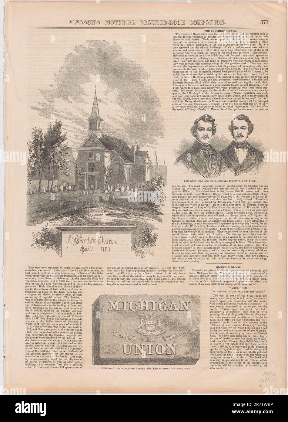 The Brothers Meade, Daguerreotypists, New York 1852 Stock Photo - Alamy