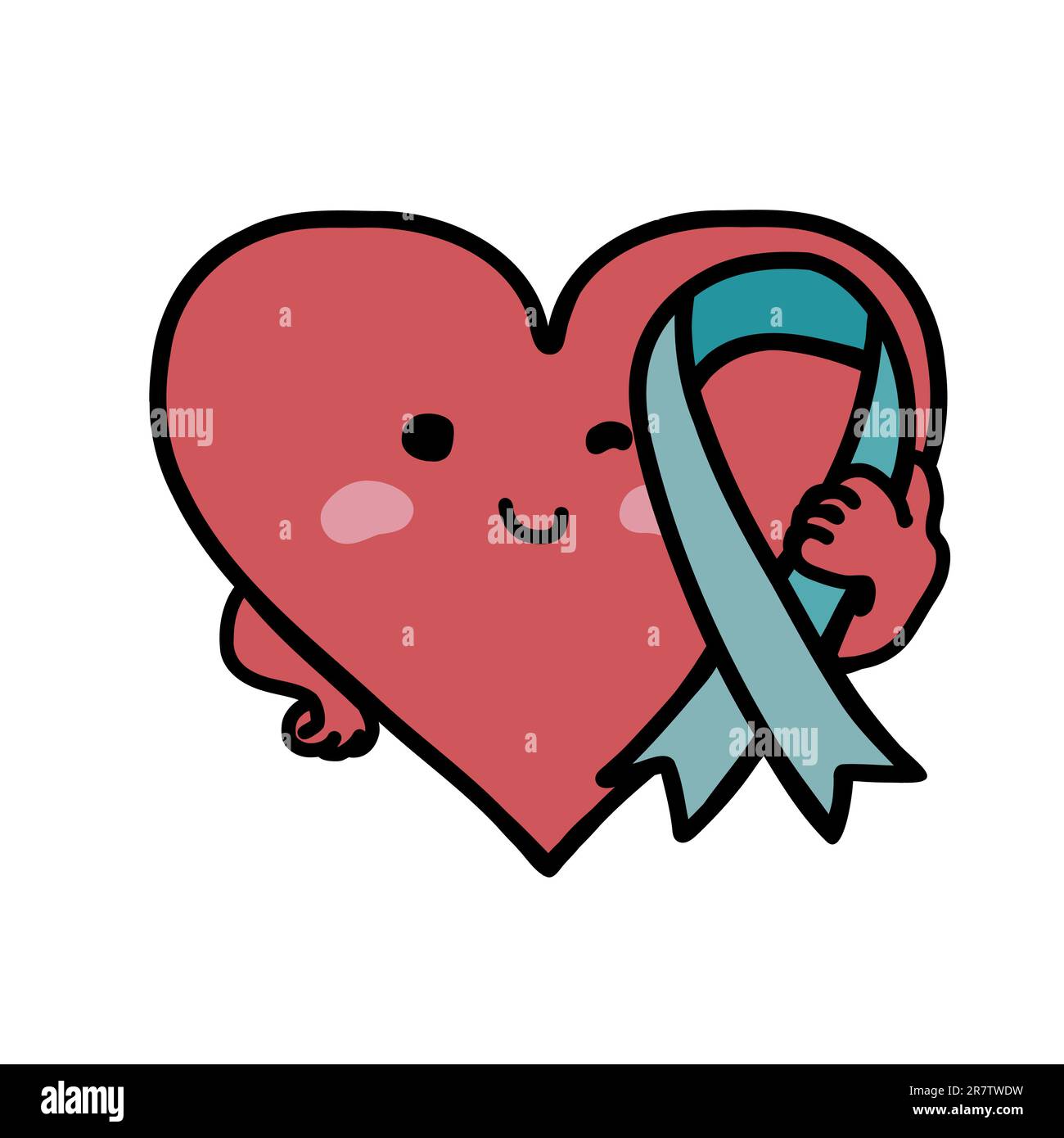 Heart ribbon awareness icons vector illustration Stock Vector Image ...