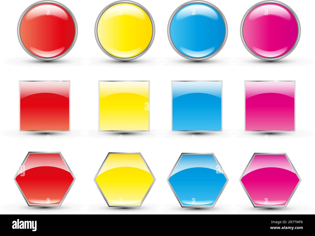 Vector yellow button on Stock Vector Images - Alamy