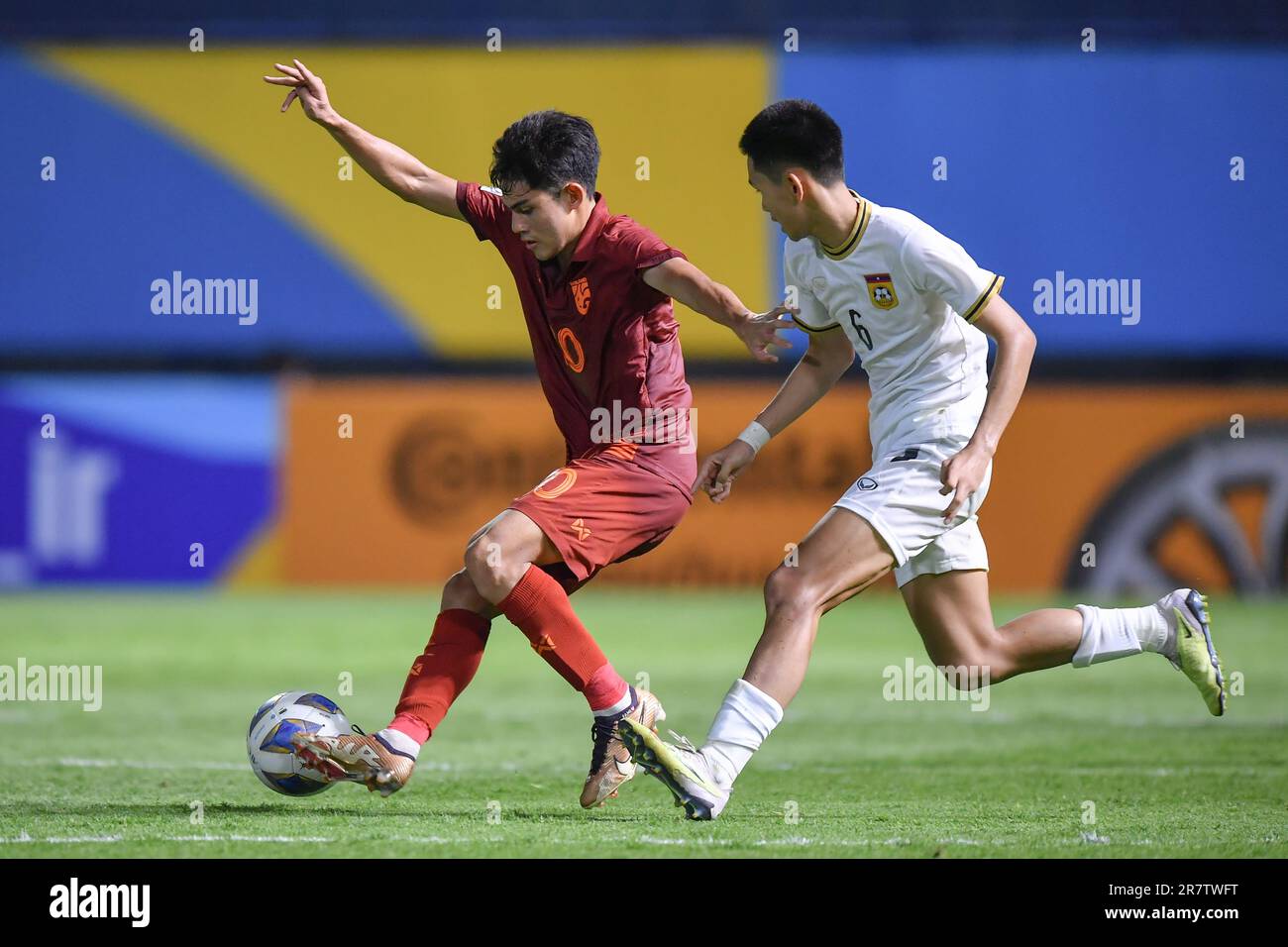 Thailand. 15th June, 2023. Chanothai Kongmeng (L) of Thailand and Ketsada Detkoummane of Laos ...
