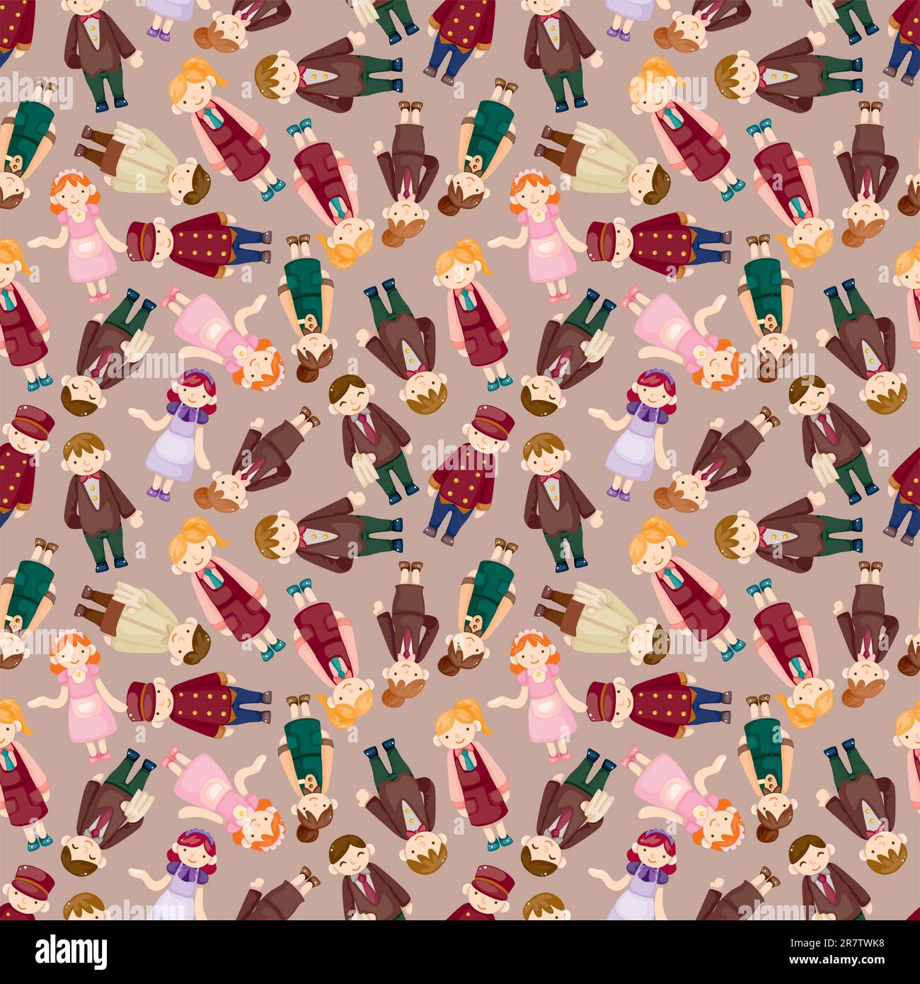 seamless waiter and waitress pattern Stock Vector Image & Art - Alamy