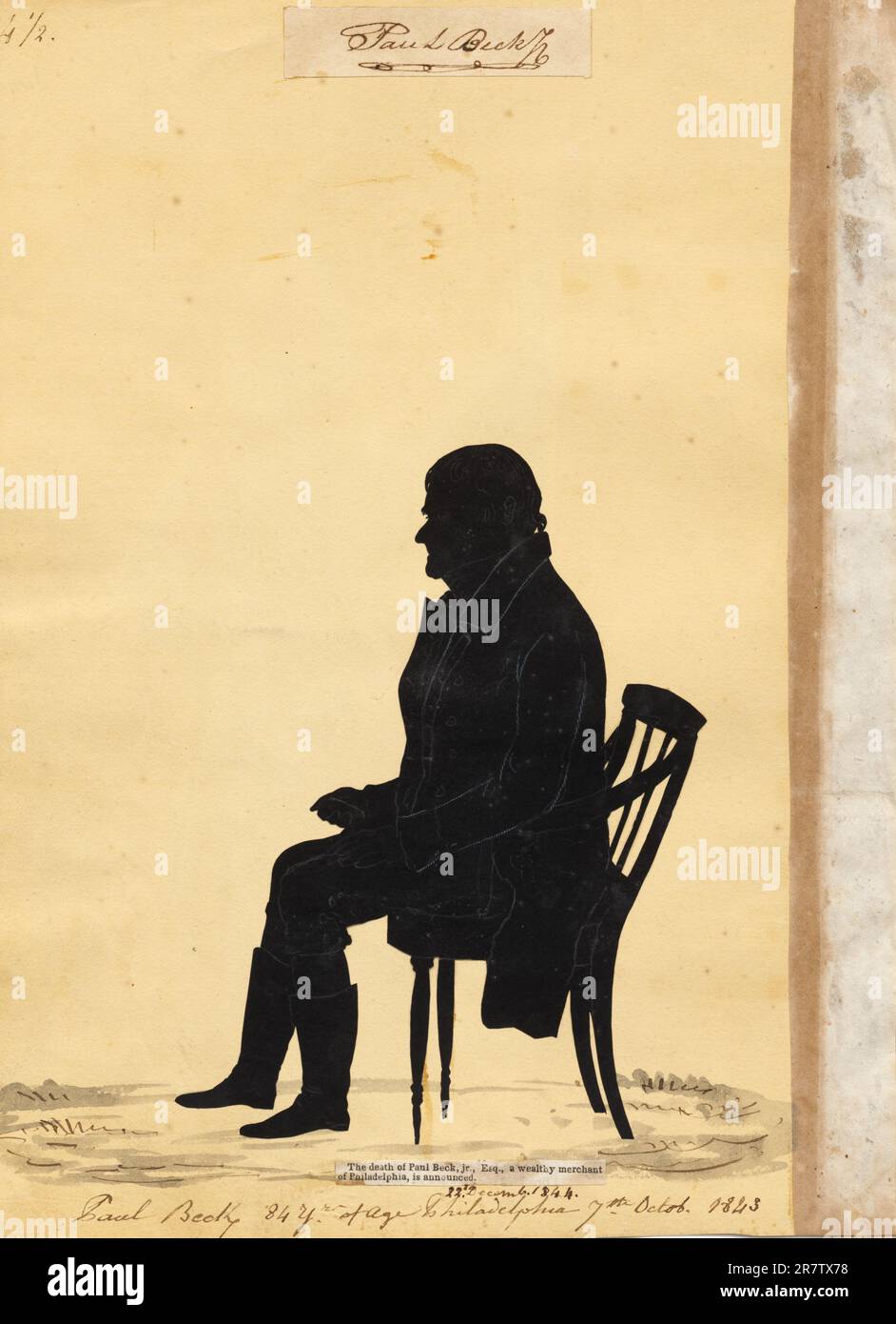 Paul Beck, Jr. 1843 Stock Photo - Alamy