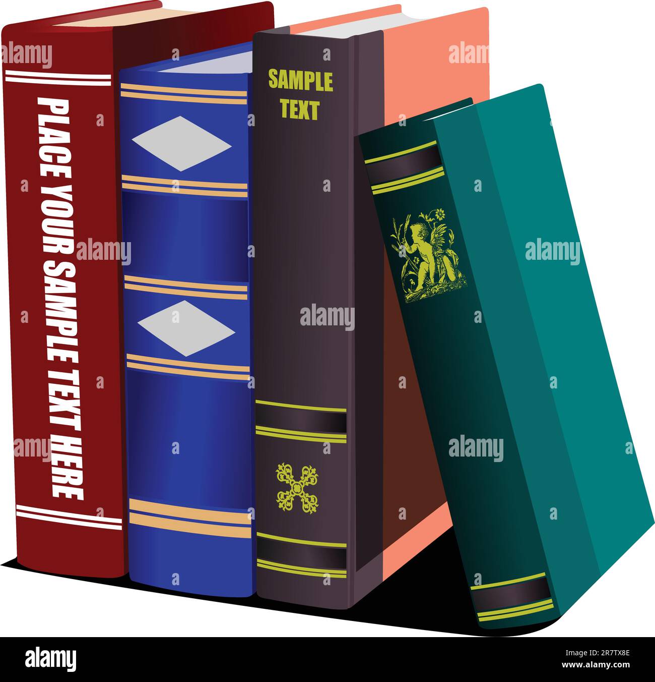Library shelf book. Vector illustration Stock Vector Image & Art - Alamy