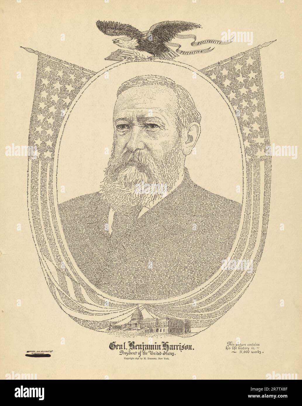 Benjamin Harrison 1892 Stock Photo - Alamy