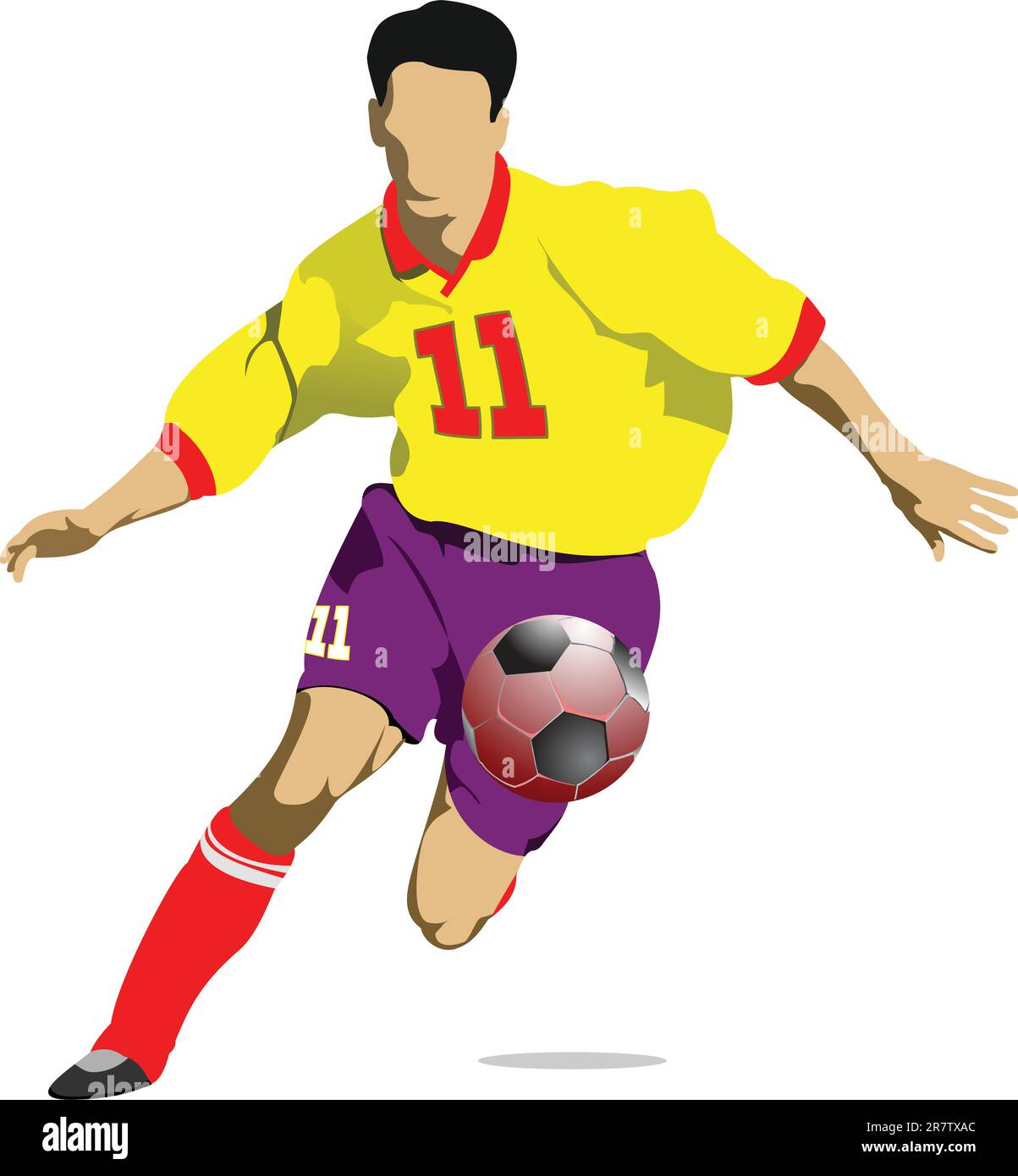 Soccer players. Colored Vector illustration for designers Stock Vector ...