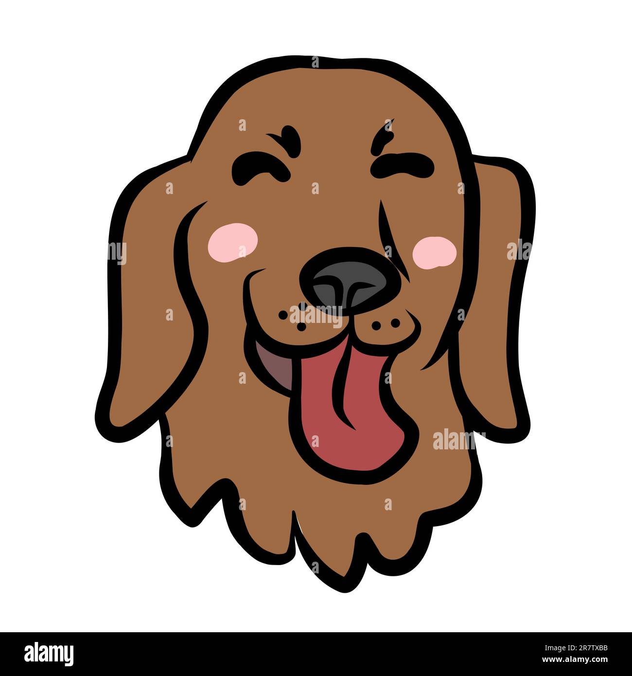 Labrador Retriever dog cartoon vector illustration Stock Vector Image ...