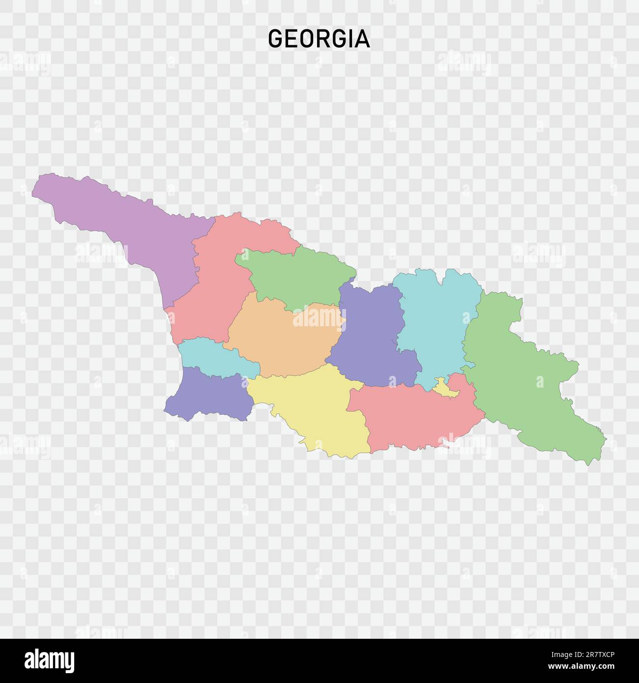 Regions georgia geographic map hi-res stock photography and images - Alamy