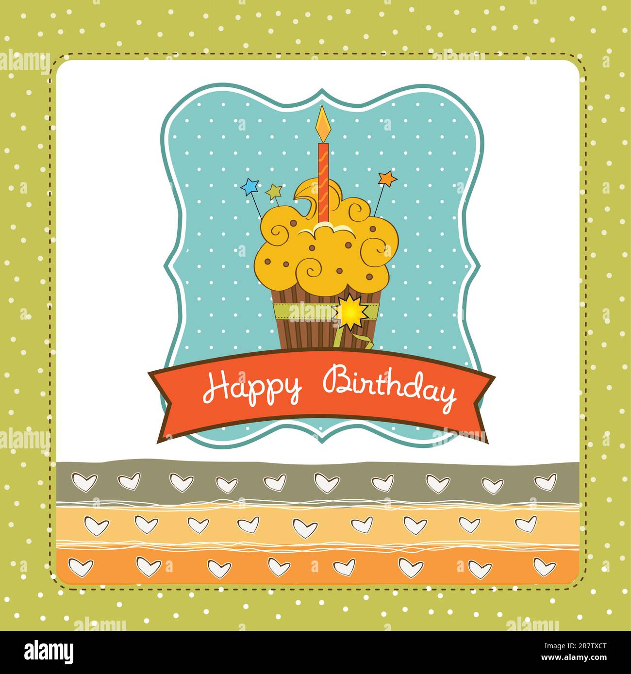 Happy Birthday cupcake Stock Vector Image & Art - Alamy