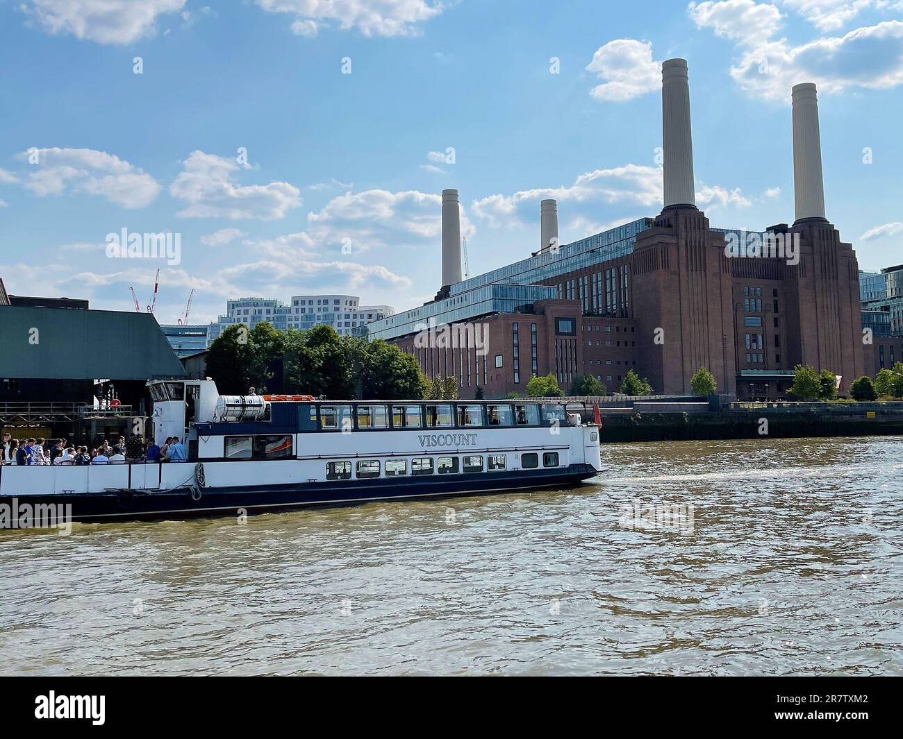 A General View Of The Battersea Power Station From The River Thames ...