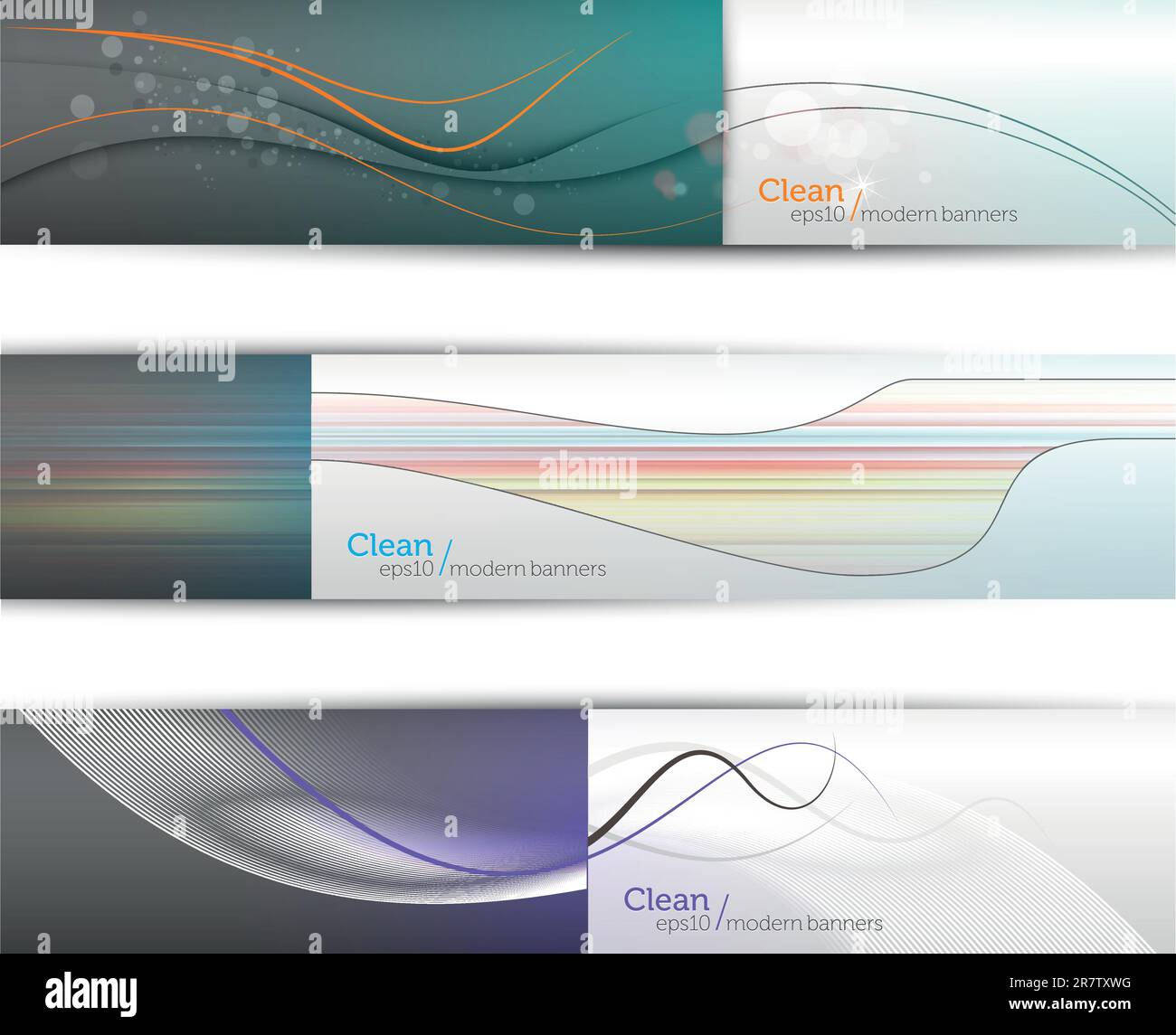 Clean Modern EPS10 Banners with high contrast field separation | 960px ...