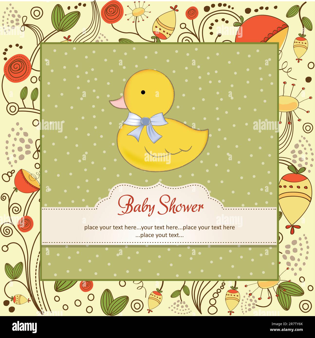 welcome baby card with duck Stock Vector Image & Art - Alamy