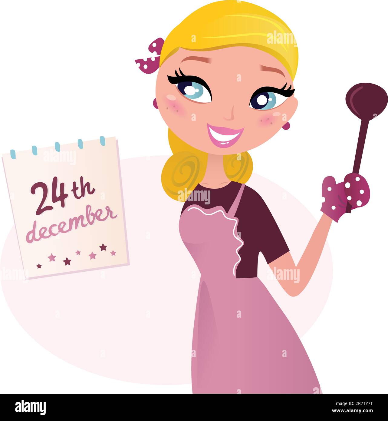 Vintage female chef illustration hi-res stock photography and images ...