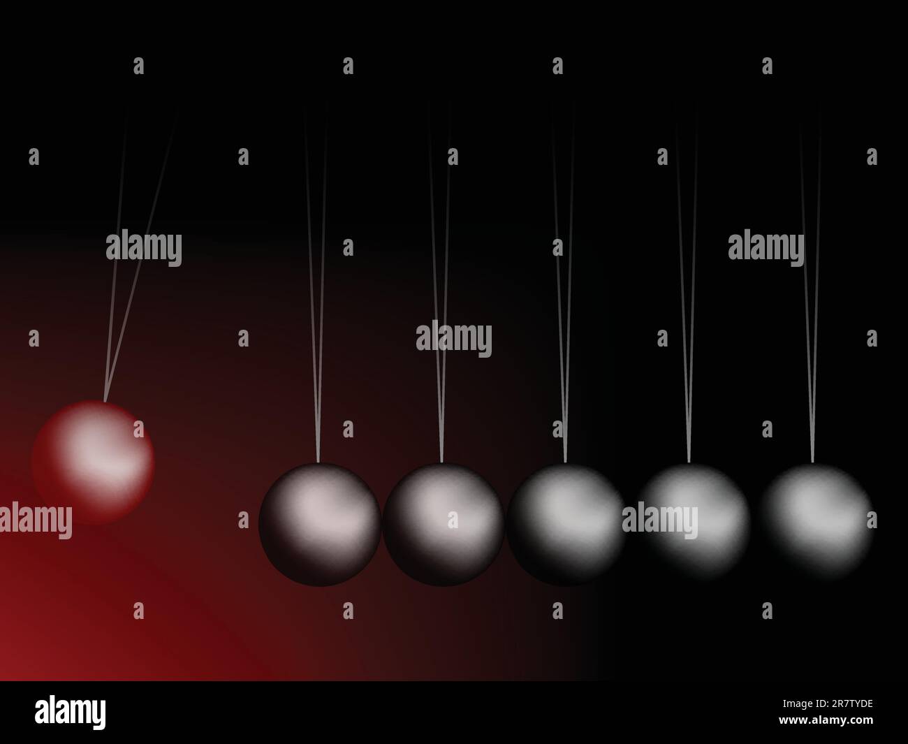 newtons cradle vector, abstract art illustration; image contains ...