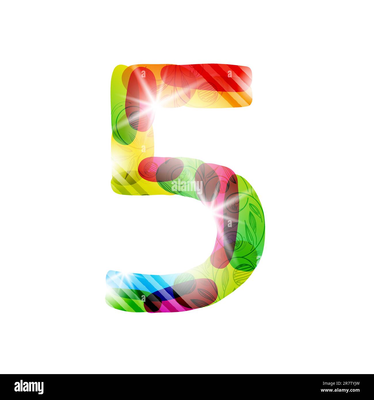 Digital illustration five colorful hi-res stock photography and images ...