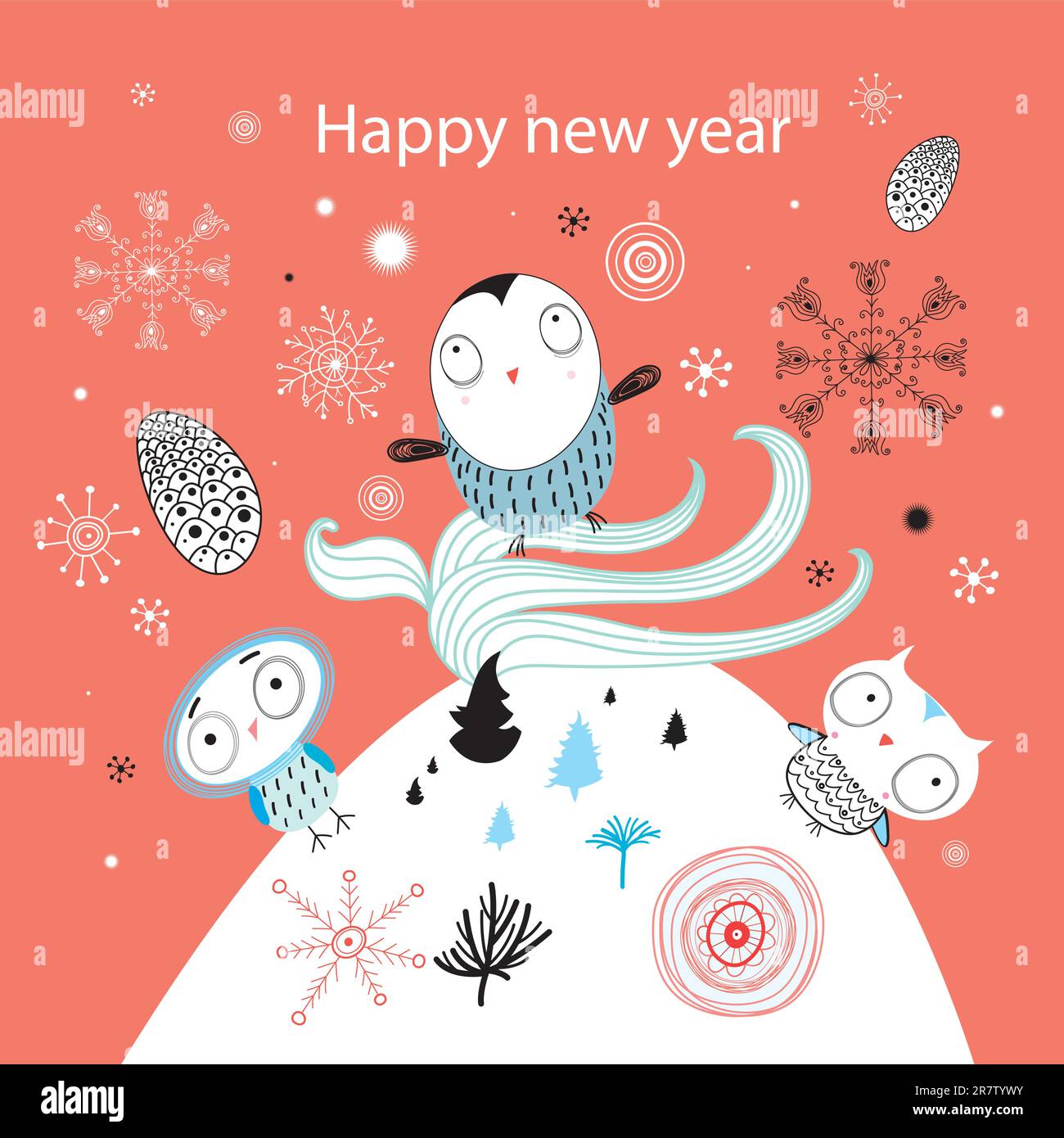 Snowy owl black background Stock Vector Images - Alamy