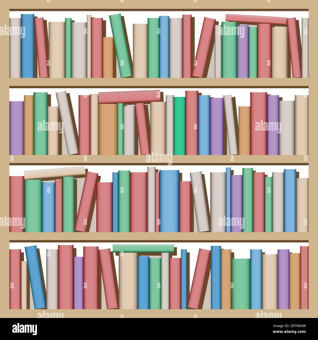 Books on book shelf Stock Vector Images - Alamy