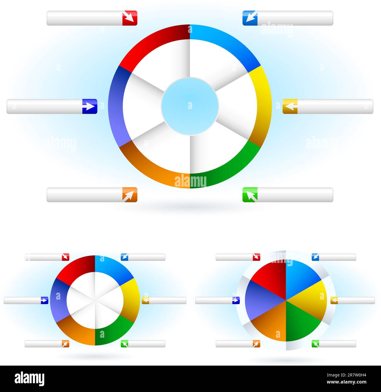 Pie charts. Illustration for design on white background Stock Vector ...