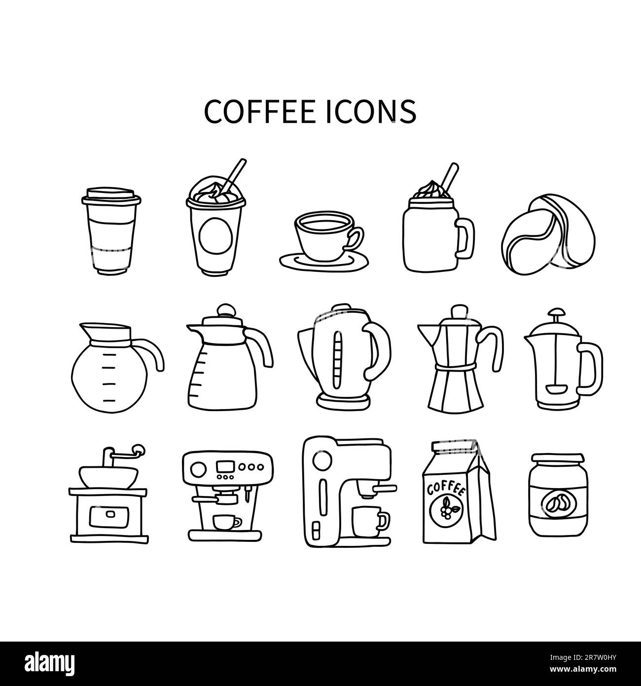 Coffee icon set vector illustration Stock Vector Image & Art - Alamy