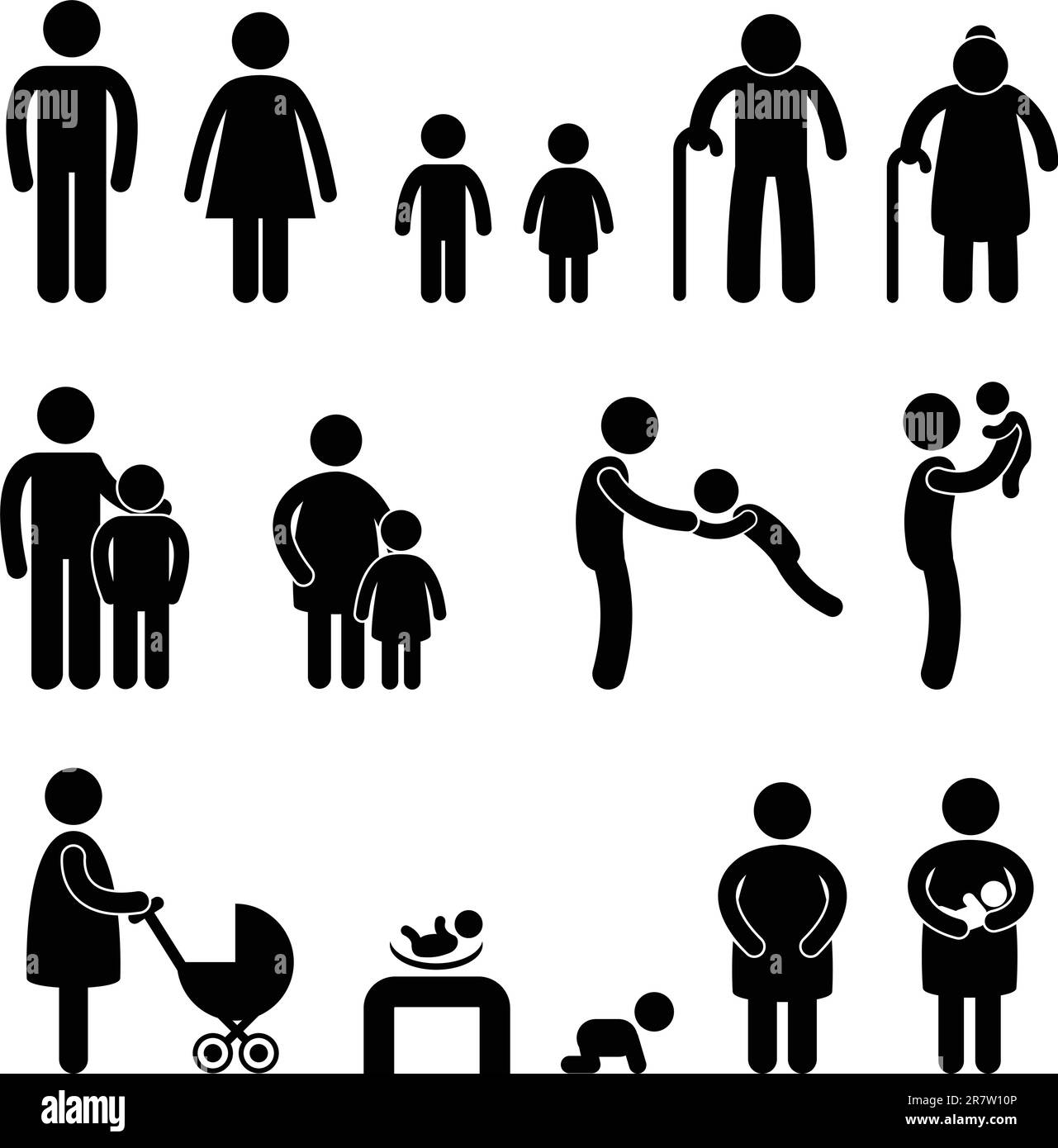 A set of people pictogram representing family Stock Vector Image & Art ...