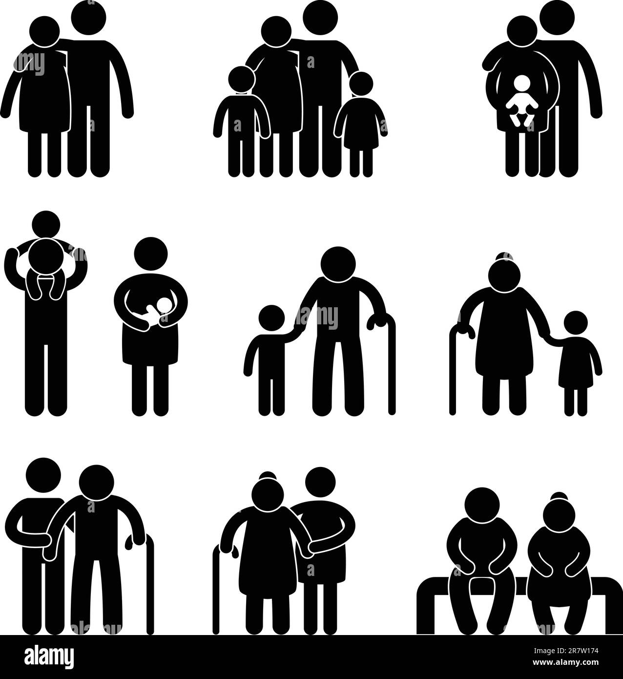 A set of people pictogram representing family Stock Vector Image & Art ...