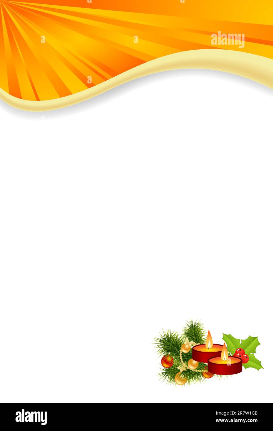 Red frame with christmas decorations. Vector illustration Stock Vector ...