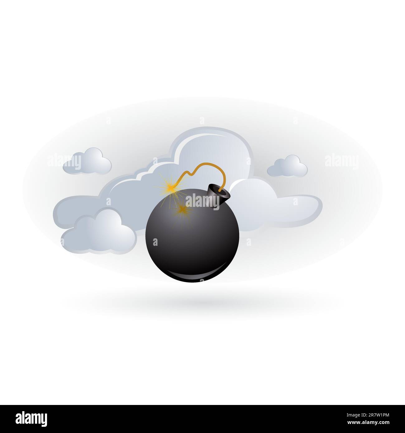 cloud and bomb icon Stock Vector Image & Art - Alamy