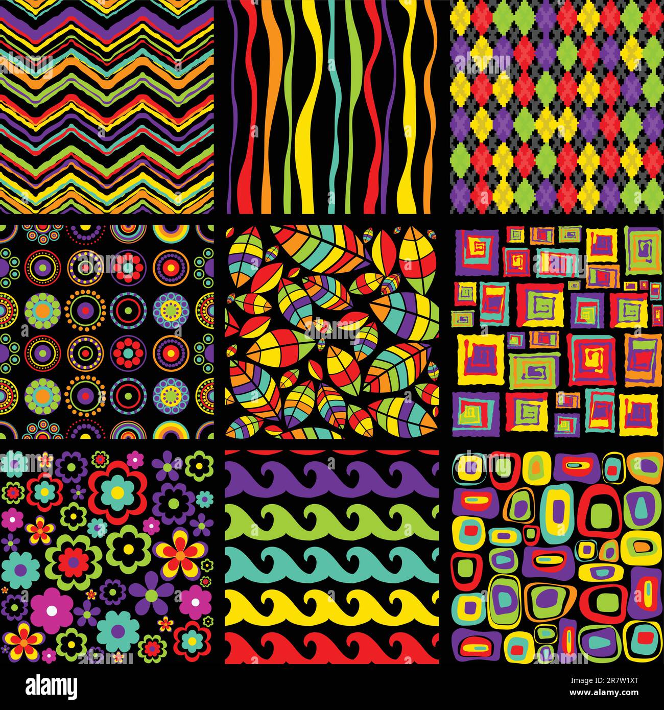 Vector set of stylish seamless patterns Stock Vector Image & Art - Alamy